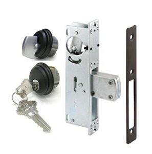 adm rite style storefront door mortise lock deadbolt & cylinder combo, in duronotic (1-1/8" backset)