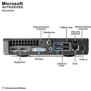 HP 600 G1 Micro Computer Mini Tower PC (Intel Dual Core i3-4130T, 8GB DDR3 Ram, 256GB Solid State SSD, WIFI, VGA, USB 3.0) Win 10 Pro (Renewed)