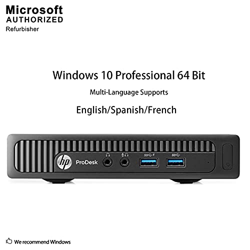 HP 600 G1 Micro Computer Mini Tower PC (Intel Dual Core i3-4130T, 8GB DDR3 Ram, 256GB Solid State SSD, WIFI, VGA, USB 3.0) Win 10 Pro (Renewed)