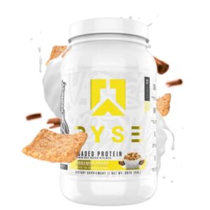 ryse loaded protein powder | 25g whey protein isolate & concentrate | with prebiotic fiber & mcts | low carbs & low sugar | 27 servings (cinnamon toast)