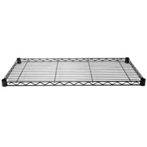 Shelving Inc. Black Wire Shelving with 3 Tier Shelves - 8" d x 48" w x 34" h, Weight Capacity 300lbs Per Shelf