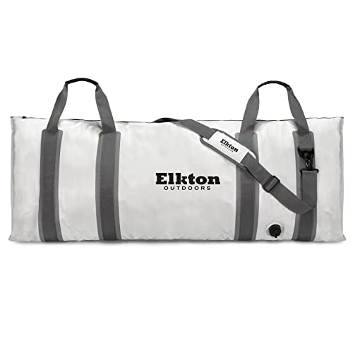 Elkton Outdoors Insulated Fish Cooler Bag Leakproof Fish Kill Bag 60x20in Fish Cooler with Easy Grip Carry Handles for Outdoor Travel 60 Liter