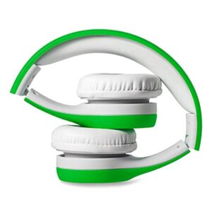 YUSONIC Kids Headphones, Two Audio Port for Sharing, Headphones for Kids with mic & Volume Limiting, Baby Children Toddlers Boys Girls Laptop Tablet Class Travel School use（Green