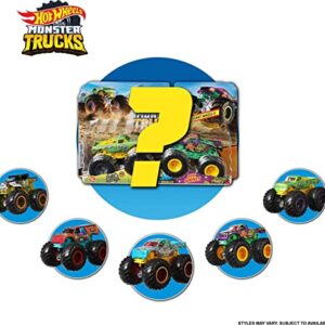 Hot Wheels Monster Trucks Demolition Doubles, Set of 2 Toy Monster Trucks in 1:64 Scale (Styles May Vary)