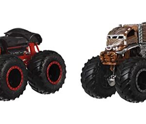 Hot Wheels Monster Trucks Demolition Doubles, Set of 2 Toy Monster Trucks in 1:64 Scale (Styles May Vary)