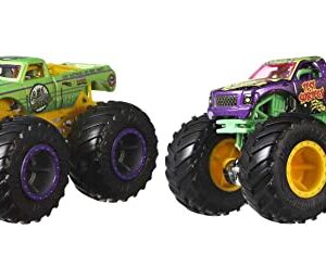 Hot Wheels Monster Trucks Demolition Doubles, Set of 2 Toy Monster Trucks in 1:64 Scale (Styles May Vary)