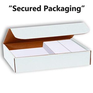 Hamilco Card Stock Folded Blank Cards with Envelopes 5 1/2 x 8 1/2" - Scored White Cardstock Paper 80lb Cover - 100 Pack