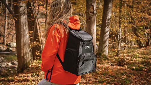 RTIC Lightweight Backpack Cooler, Black, 15 Can, Portable Insulated Bag, for Men & Women, Great for Day Trips, Picnics, Camping, Hiking, Beach, or Park