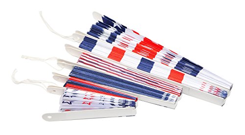 Mandala Crafts Patriotic Red White and Blue Decoration American Flag Paper Fan Set for 4th of July, Independence Day, USA Holiday, Election, Political Party