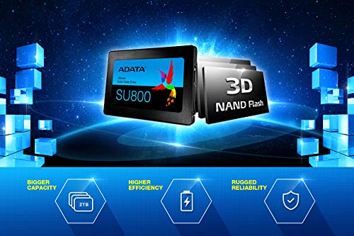 ADATA SU800 2TB 3D-NAND 2.5 Inch SATA III High Speed Read & Write up to 560MB/s & 520MB/s Solid State Drive (ASU800SS-2TT-C)