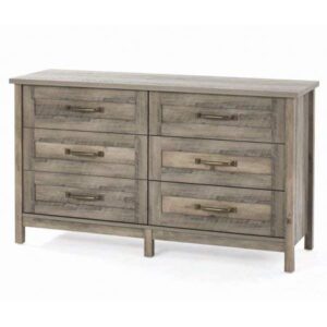 better homes & gardens modern farmhouse 6-drawer dresser, rustic gray finish