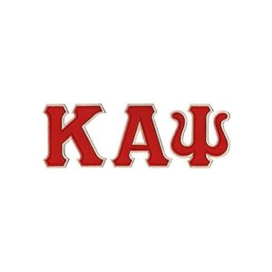 Kappa Alpha Psi Twill Letter Tee White Red-White XX-Large