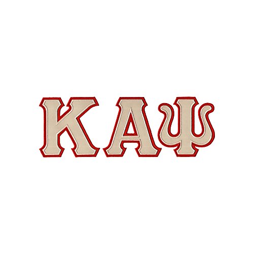 Kappa Alpha Psi Twill Letter Crewneck Sweatshirt Red Red-White Medium