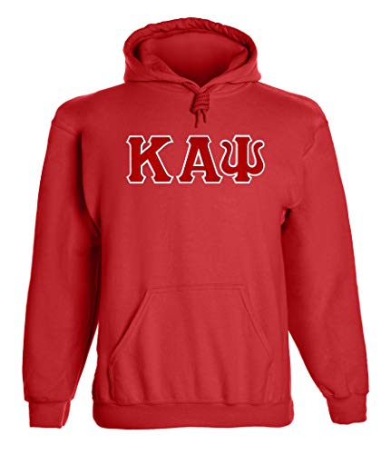 Kappa Alpha Psi Twill Letter Hoody Red Red-White Medium