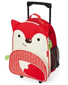 skip hop kids rolling backpack, zoo, fox