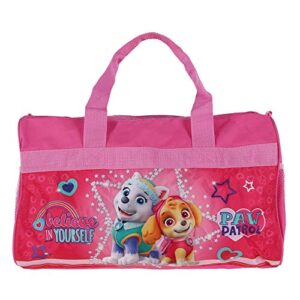 paw patrol girls 18" pink duffel bag standard