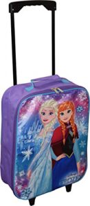 disney frozen elsa & anna 15" collapsible wheeled pilot case - rolling luggage