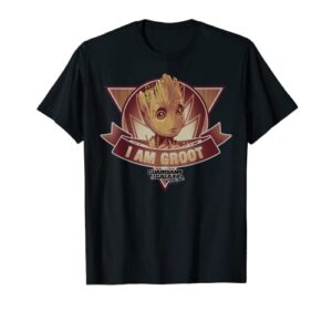 marvel guardians of the galaxy vol 2 i am groot badge t-shirt