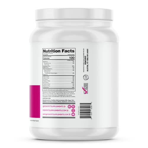 FoxyFit Protein for Her, Caramel Mocha Whey Protein Powder with CLA and Biotin for a Healthy Glow (1.78 lbs)