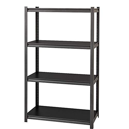 Lorell 3,200 lb Capacity Riveted Steel Shelving Storage Rack, Black