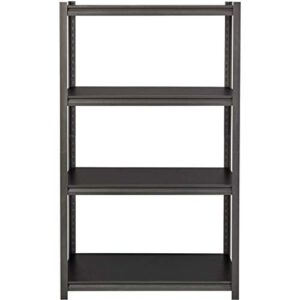 Lorell 3,200 lb Capacity Riveted Steel Shelving Storage Rack, Black