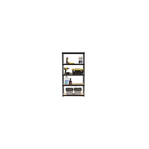 Lorell Narrow Steel Shelving Storage Rack, Black