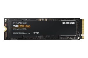 samsung 970 evo plus ssd 2tb nvme m.2 internal solid state hard drive, v-nand technology, storage and memory expansion for gaming, graphics w/ heat control, max speed, mz-v7s2t0b/am