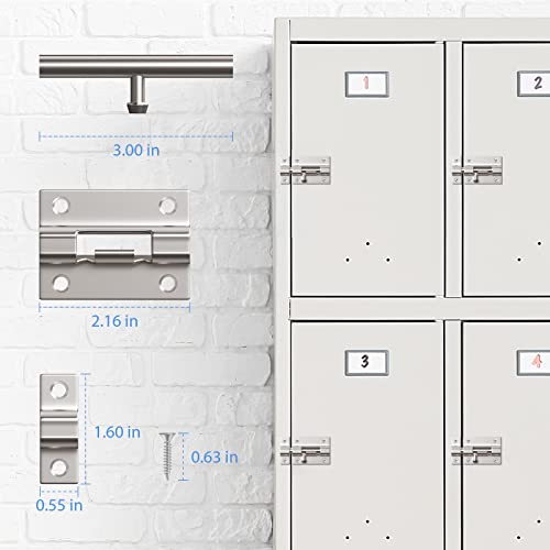 Door Security Slide Latch Lock, Keyless Entry Door Lock, Thickened Heavy Duty Steel Sliding Door Lock, Easy to Install Gate, Slide Latch Lock with 12 Screws