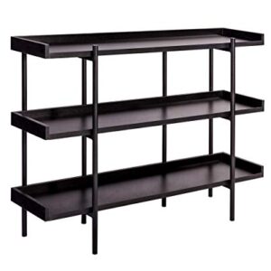 OneSpace Modern Wood and Steel 3 Display Shelf, Black