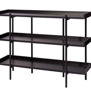 OneSpace Modern Wood and Steel 3 Display Shelf, Black