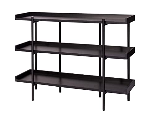 OneSpace Modern Wood and Steel 3 Display Shelf, Black