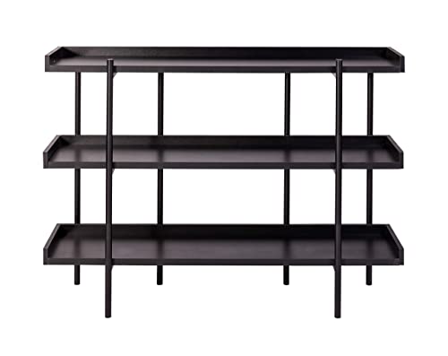 OneSpace Modern Wood and Steel 3 Display Shelf, Black