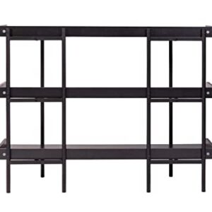 OneSpace Modern Wood and Steel 3 Display Shelf, Black