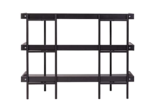 OneSpace Modern Wood and Steel 3 Display Shelf, Black