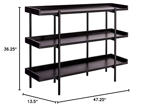 OneSpace Modern Wood and Steel 3 Display Shelf, Black