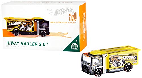 ​Hot Wheels id Vehicle​​ HiWay Hauler 3.0 with Embedded NFC Chip, Uniquely Identifiable, 1:64 Scale, for Kids Ages 8 Years and Older