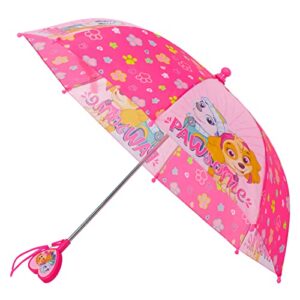 nickelodeon girls paw patrol character rainwear umbrella, pink, age 3-6 us