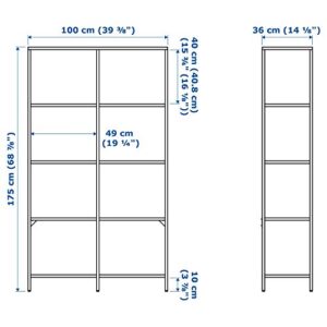 IKEA Vittsjö Shelf Unit, Black-Brown, Glass