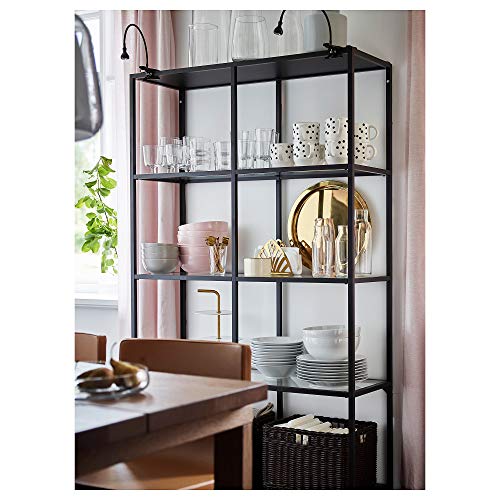 IKEA Vittsjö Shelf Unit, Black-Brown, Glass