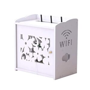 creative wifi router multi-function storage box home living room tv cabinet power cord finishing box white set-top box bracket