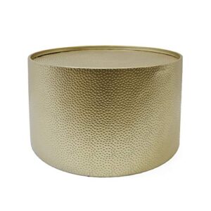 christopher knight home rache modern round coffee table with hammered iron, gold, 26. 00” l x 26. 00” w x 17. 00” h