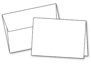 one jade lane 5"x7", blank cards and envelopes, blank white invitation cards with envelopes all occasions, scored, heavy duty quality cardstock, blank greeting christmas cards printable. (20 pack)