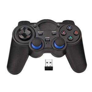 fandragon usb wireless gaming controller gamepad for pc/laptop computer(windows xp/7/8/10) & ps3 & android & steam - [black] (black)