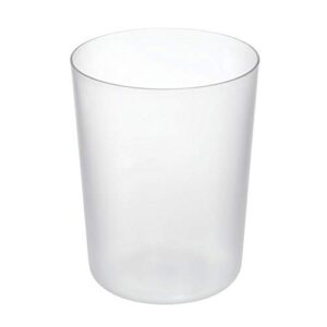 idesign finn bpa-free plastic round waste basket - 7.64" x 7.64" x 10", clear