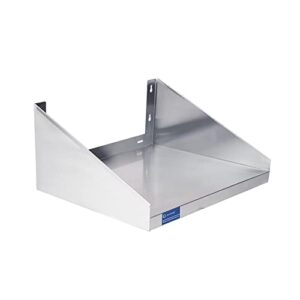 stainless steel microwave & appliance wall shelf | custom sizes | metal utility shelving | heavy duty | commercial grade | wall mount | nsf |