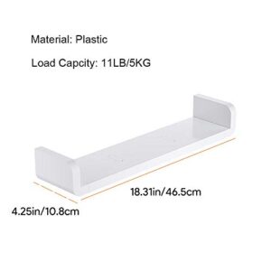 LAIGOO Floating Shelf Adhesive Wall Mounted Non-Drilling, U Bathroom Organizer Display Picture Ledge Shelf for Home Decor/Kitchen/Bathroom Storage-LPL03(L)