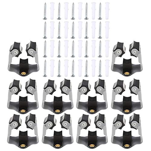 Broom Holder Wall Mount 10 Pack Heavy Duty Metal Mop Broomstick Shovel Handle Hanging Clips Clamp Organizer Hanger Rack Gripper