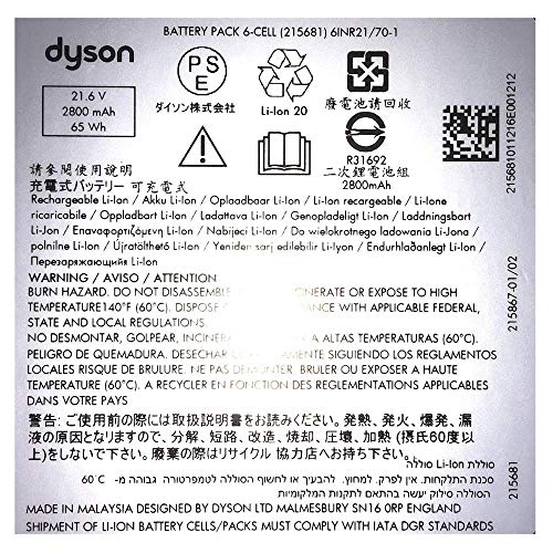 Dyson Replacement Vacuum Battery - V8 Units, Part no. 967834-05