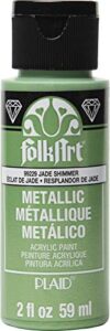 folkart metallic paint, jade shimmer, 2 fl oz