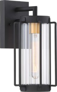 minka lavery 72731-66g avonlea outdoor wall sconce lighting, 1-light, 60 watt, sand black (13" h x 6" w)